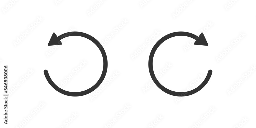 Rewind And Fast Forward Icons With Circle Arrows Round Repeat And Next Buttons Isolated On