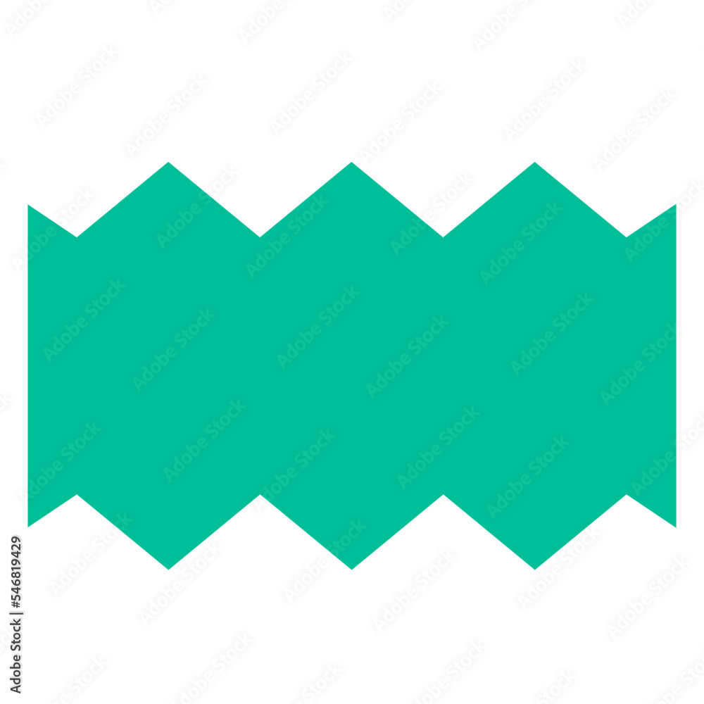 Zig-zag shape vector illustration in flat color design Stock Vector ...