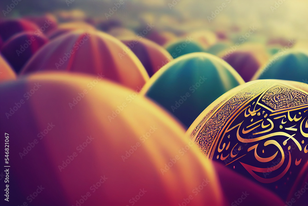 Abstract Arabic Background With Calligraphy Stock Illustration | Adobe ...