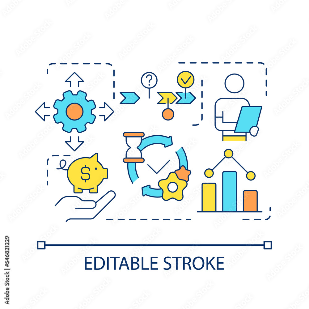 Building strategy concept icon. Analyse statistical data. Business ...
