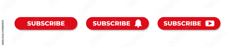 Subscribe button in flat style.Subscribe button for social media.Vector ...