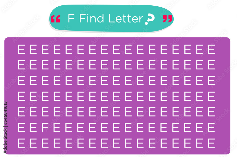 Find the hidden letter. Visual intelligence questions IQ TEST. Stock ...