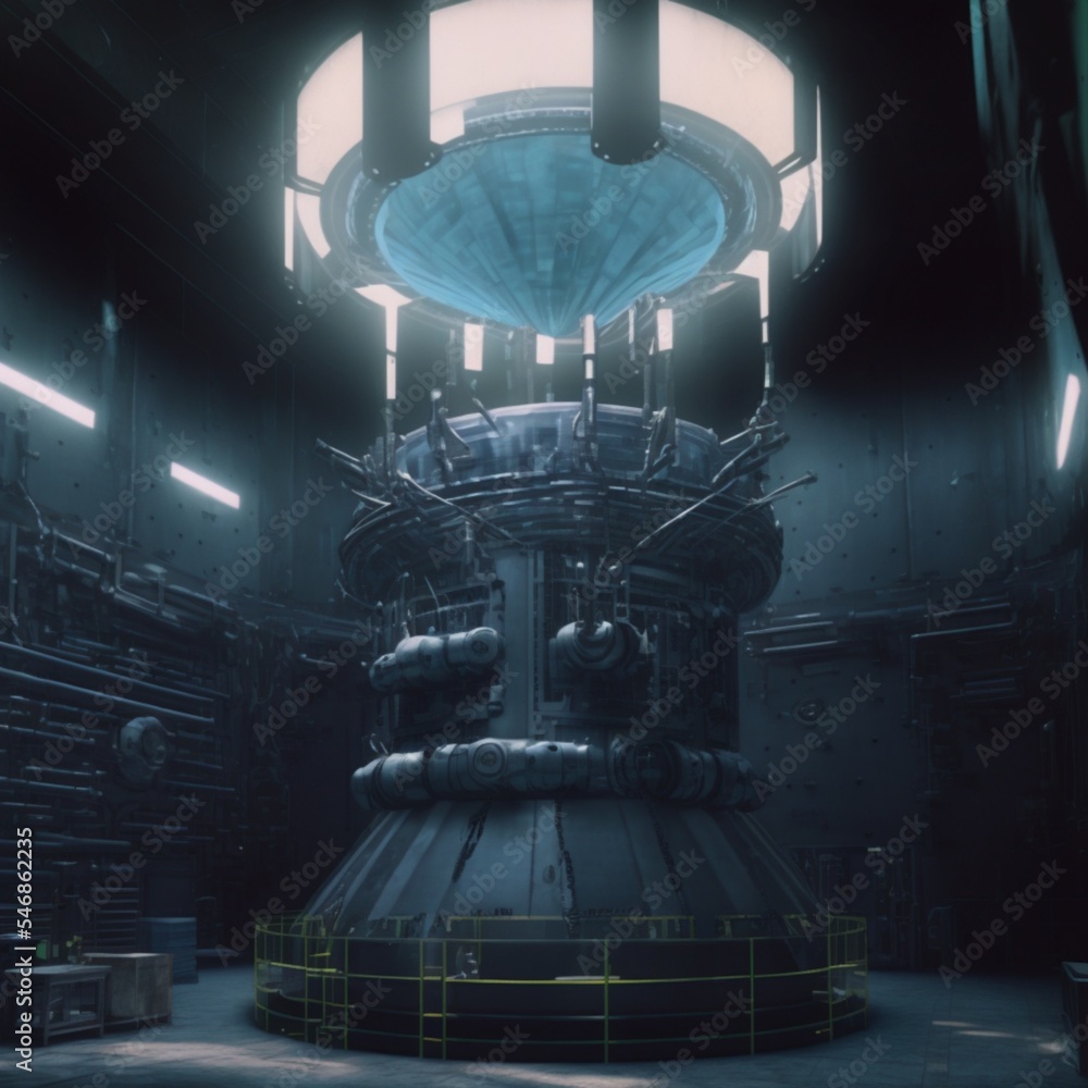 Fusion reactor. Toroidal chamber with a magnetic coil. device for ...