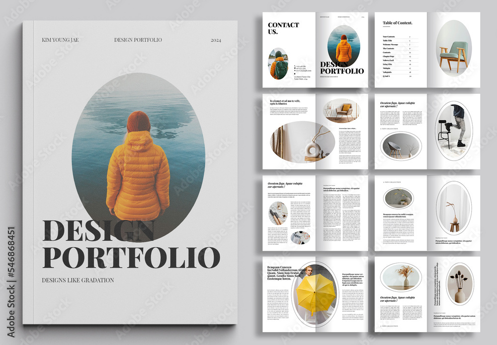 Clean Portfol Template Stock Template | Adobe Stock