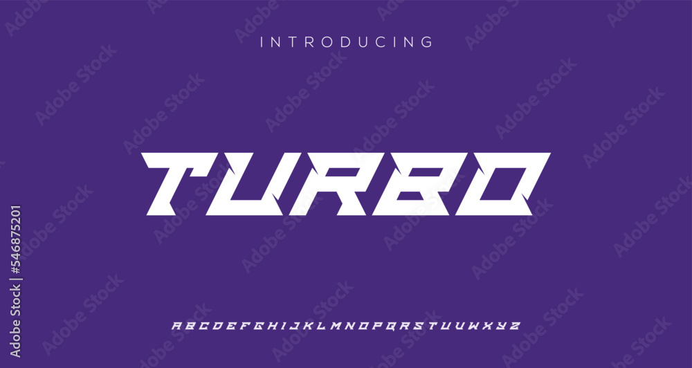 TURBO Minimal luxury typo Font and Modern tech Typography urban style ...