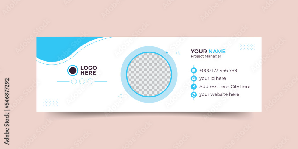 Professional Email Signature Template Modern and Minimal Layout Stock ...