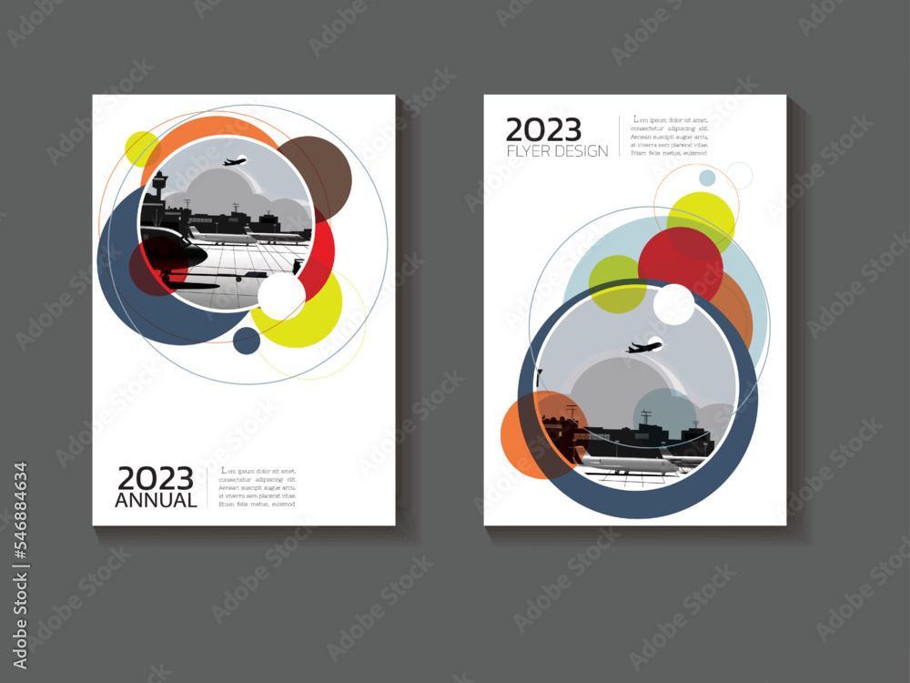 abstract Circle modern cover design abstract background Yellow book ...