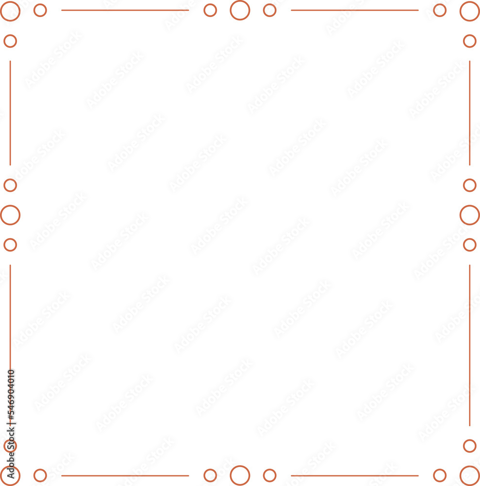 Circle pattern design with a square border frame Stock Illustration ...