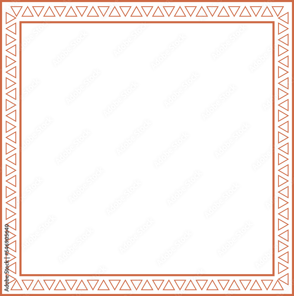 Triangle pattern design with a square border frame. Stock Illustration ...