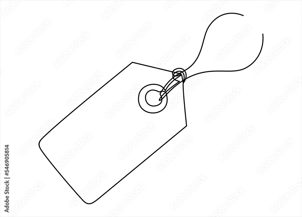 continuous line drawing of alphabet letter label design Stock ...