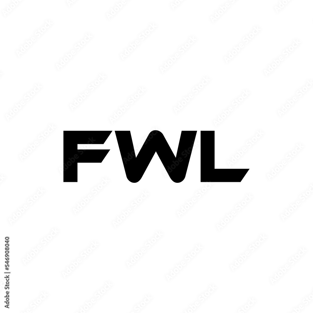 FWL letter logo design with white background in illustrator, vector ...
