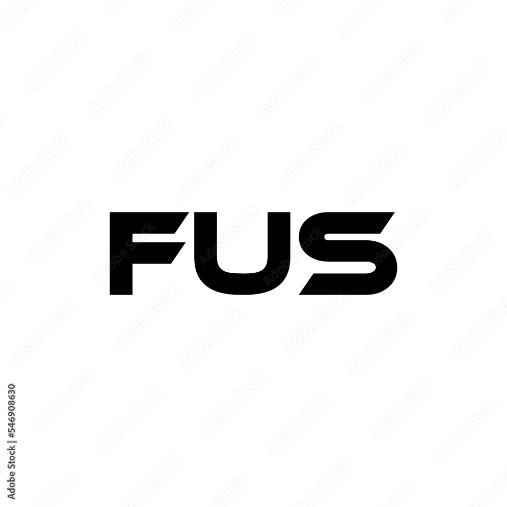 Vettoriale Stock FUS letter logo design with white background in ...