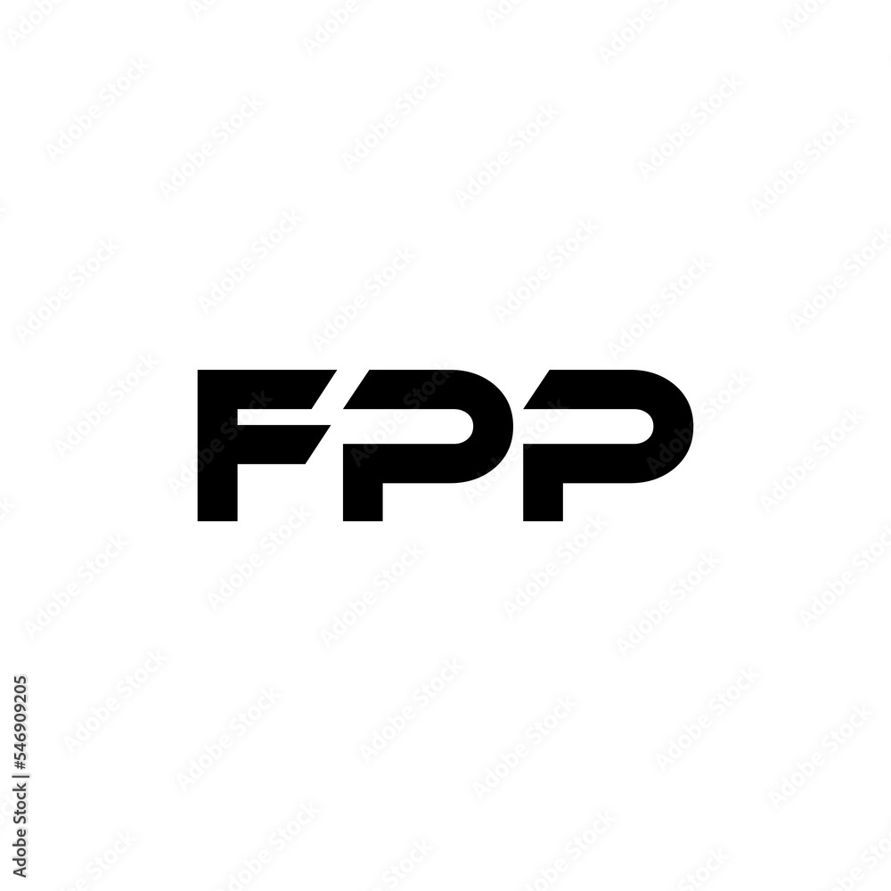 FPP letter logo design with white background in illustrator, vector ...