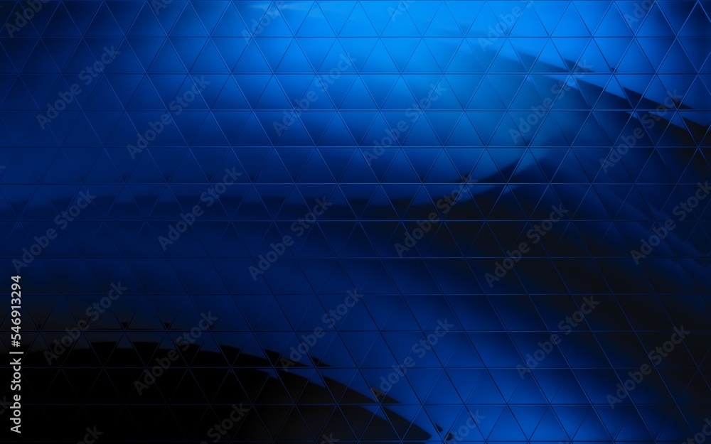 Illustration of a translucent blue background with abstract shapes and ...
