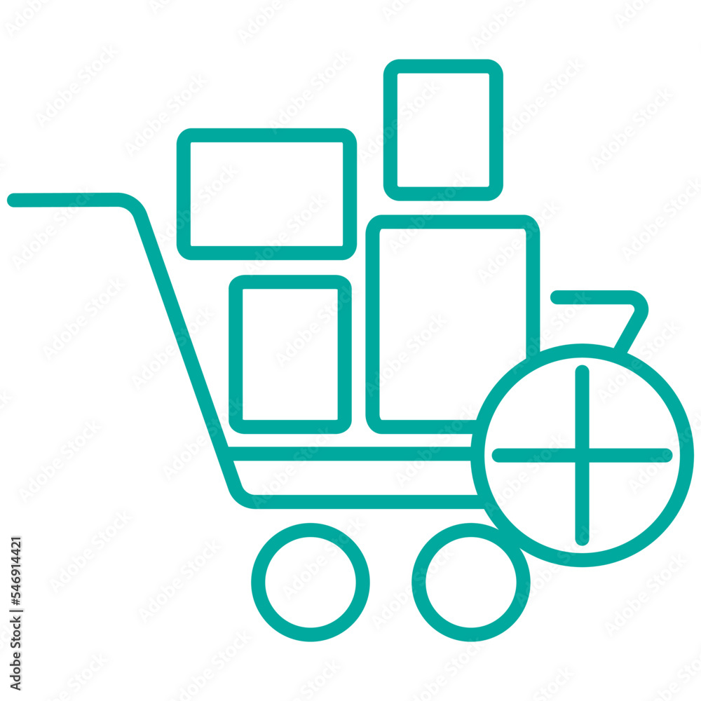 Simple minimal modern line icon of adding a bulk order or a set of ...