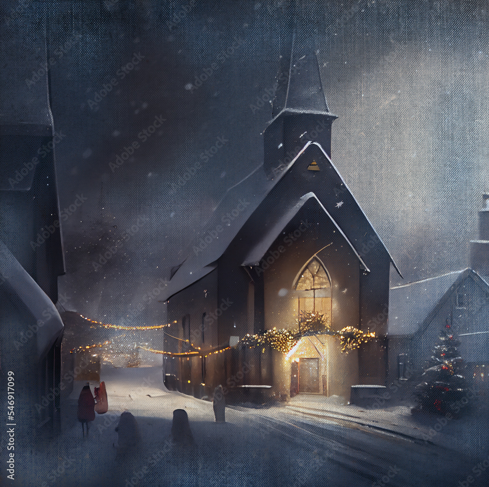 Frontal view of church Stock Illustration | Adobe Stock