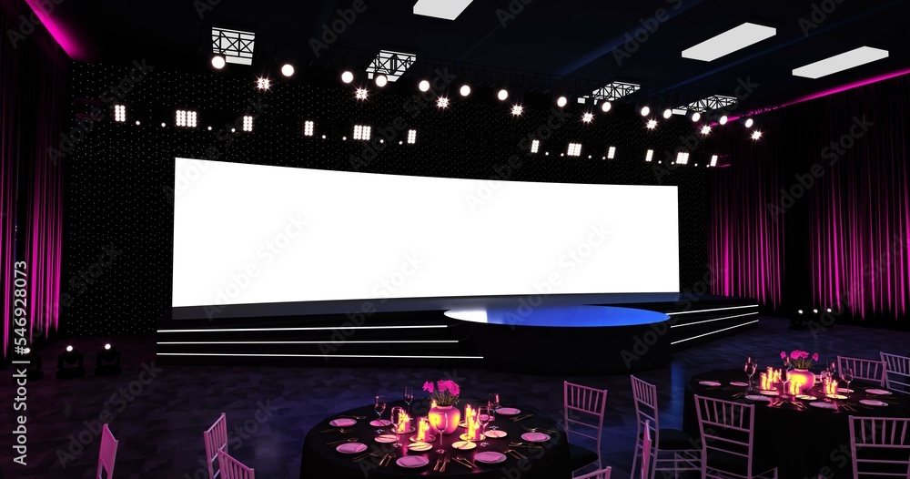 Empty stage design for mockup and corporate identity, display. Platform ...