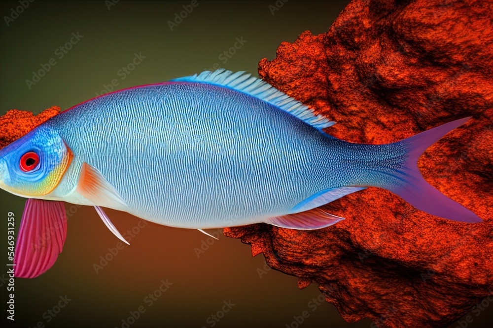 X-Ray Tetra Animal. Illustration Artist Rendering Stock Illustration ...