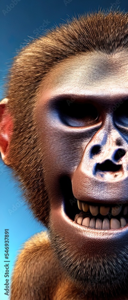 Australopithecus Animal. Illustration Artist Rendering Stock ...