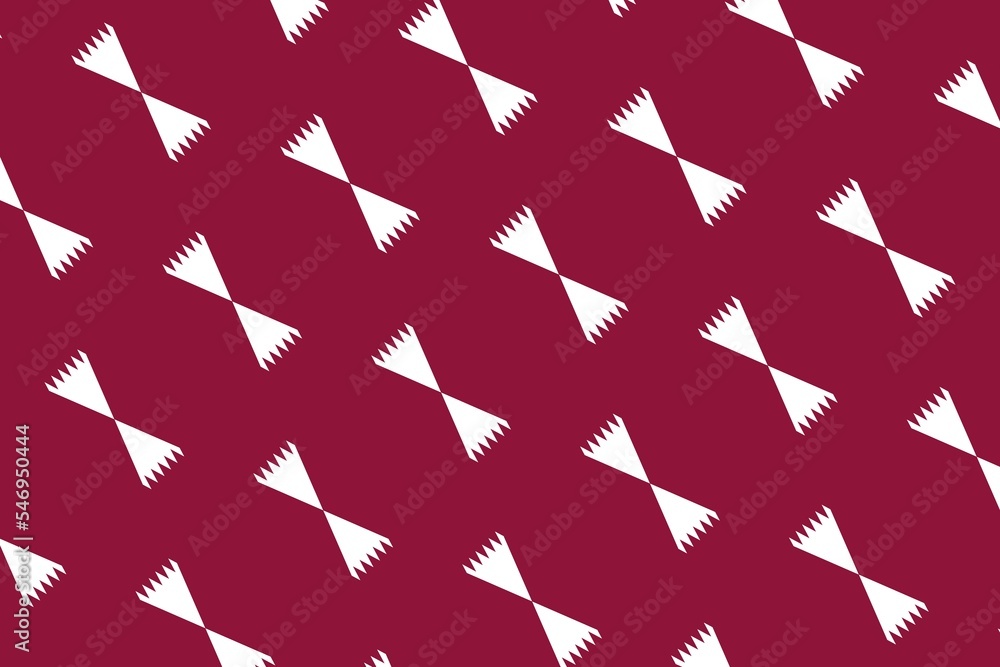 Geometric pattern in the colors of the national flag of Qatar. The ...