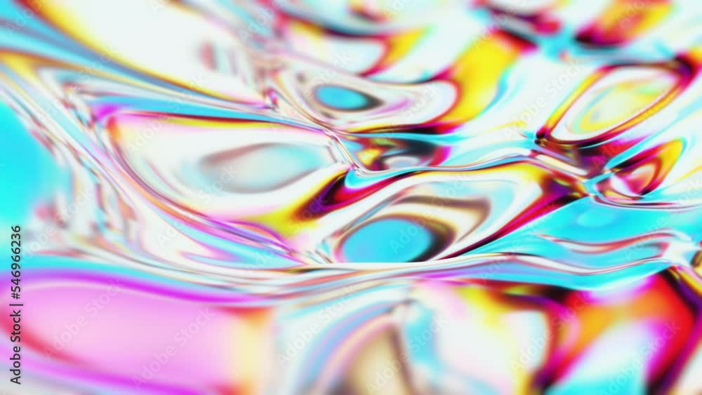 Creative 4k Motion design of 3d background with Neon Colors and Liquid ...