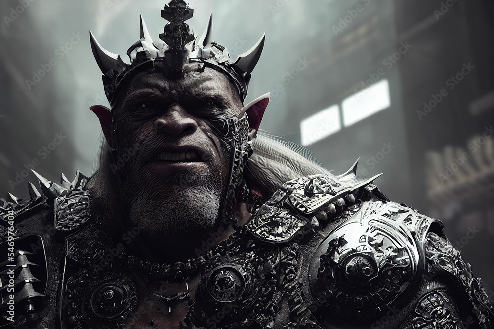 AI-generated digital art of orc king Stock Illustration | Adobe Stock