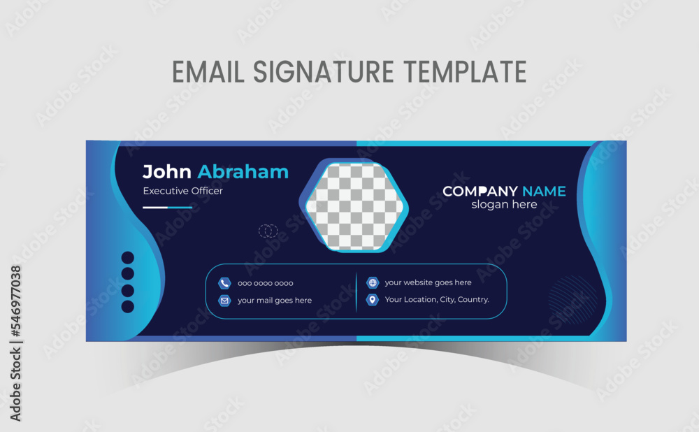 Email Signature Template Stock Vector | Adobe Stock
