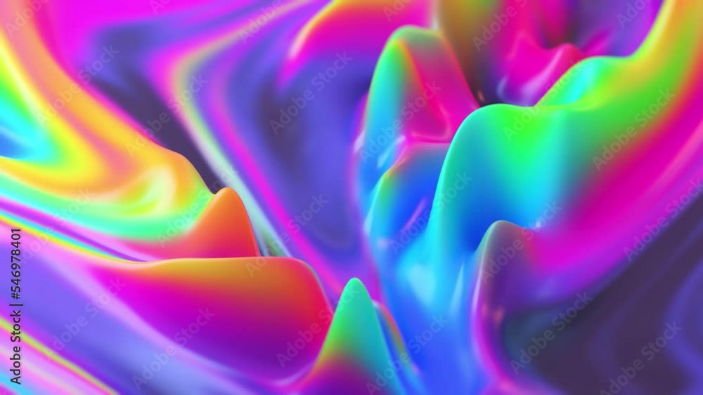Creative 4k Motion design of 3d background with Neon Colors and Liquid ...