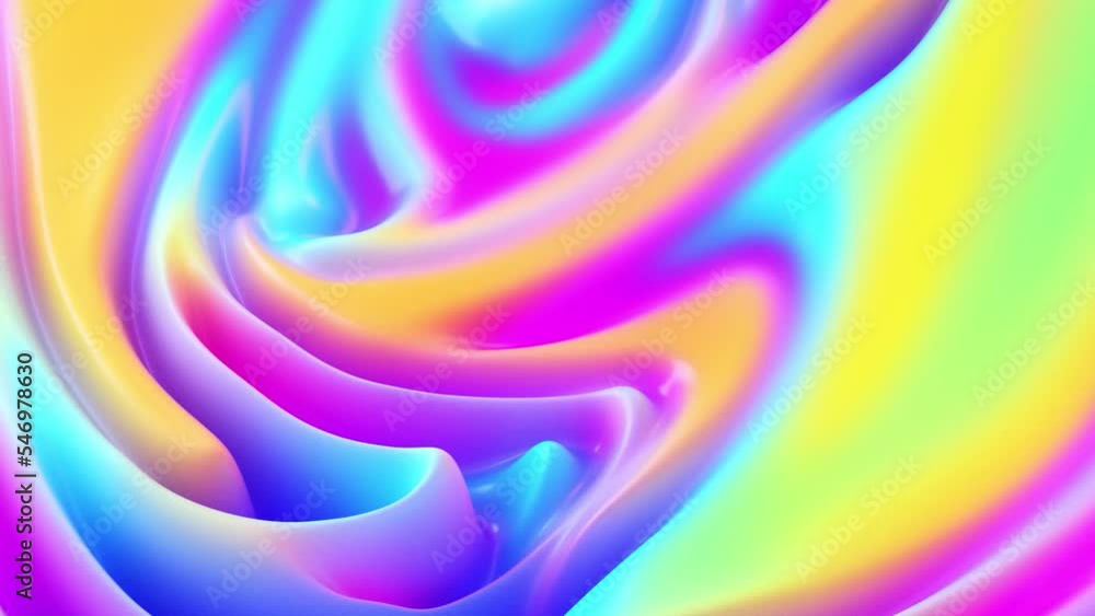 Creative 4k Motion design of 3d background with Neon Colors and Liquid ...