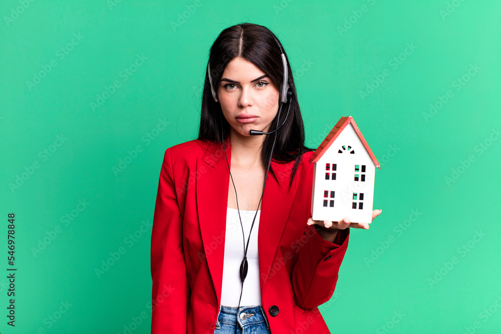 feeling sad and whiney with an unhappy look and crying. real state ...