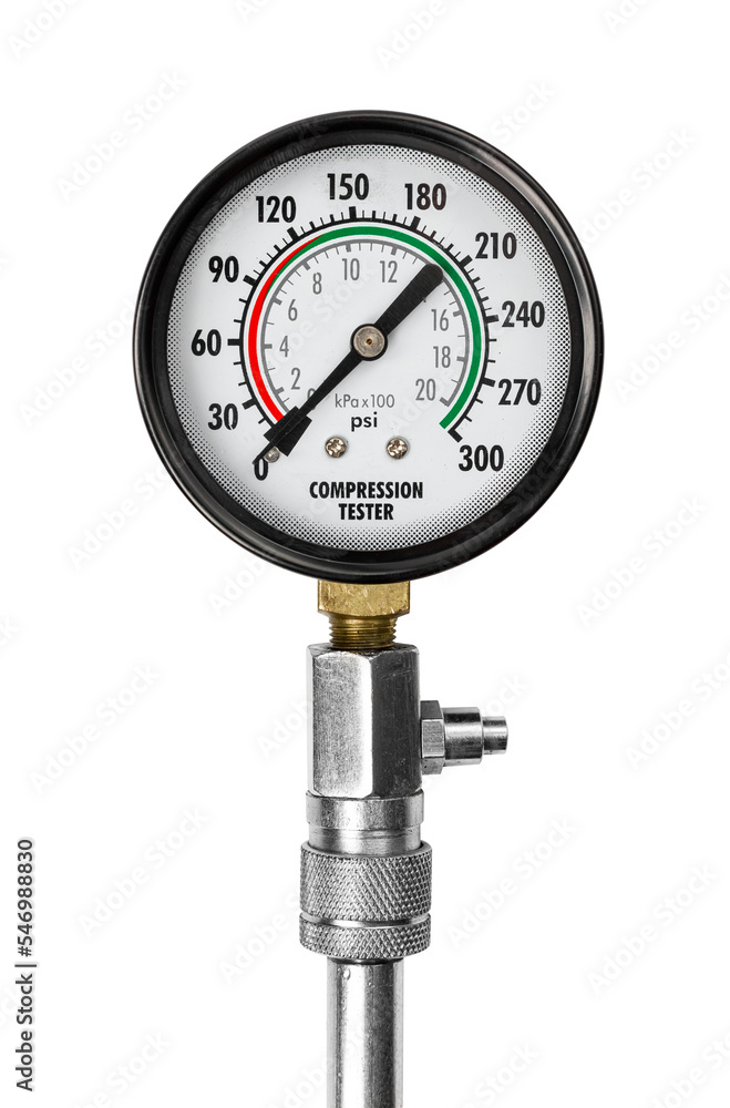 Engine compression measurement. Measuring scale. A device for measuring ...