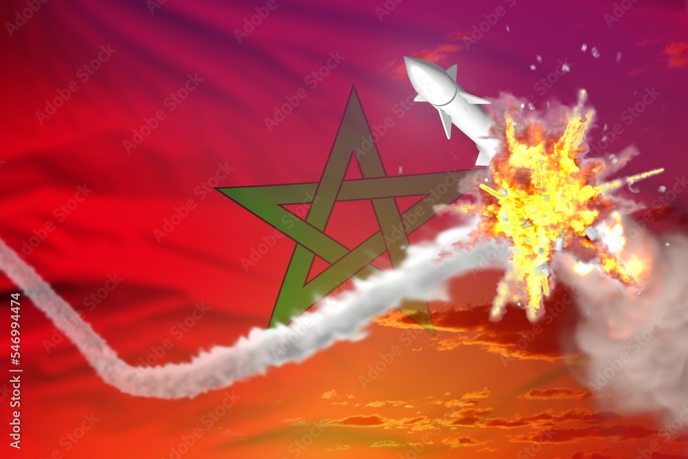 Morocco intercepted ballistic missile, modern antirocket destroys enemy ...