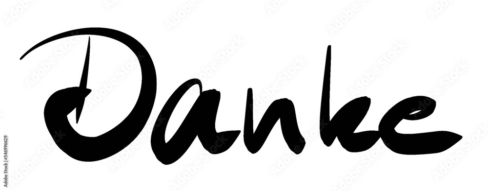Danke - Schriftzug - Handschrift ~ Vorlage Stock Illustration | Adobe Stock