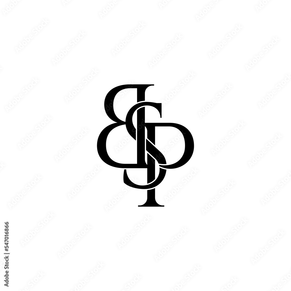 bsp letter initial monogram logo design Stock Vector | Adobe Stock