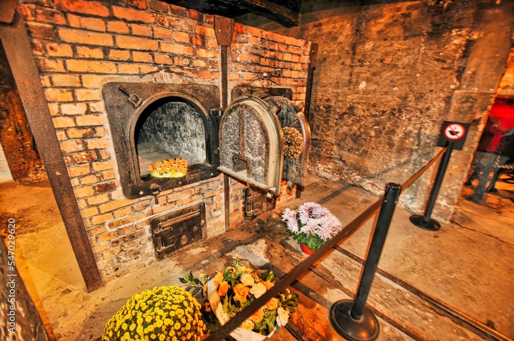 Jewish oven execution chamber inside the Auschwitz Concentration Camp ...