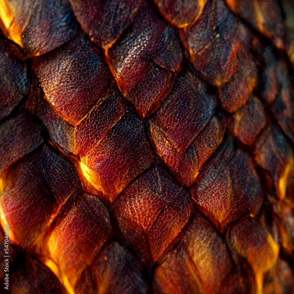 render of flaming dragon scales textures Stock Illustration | Adobe Stock