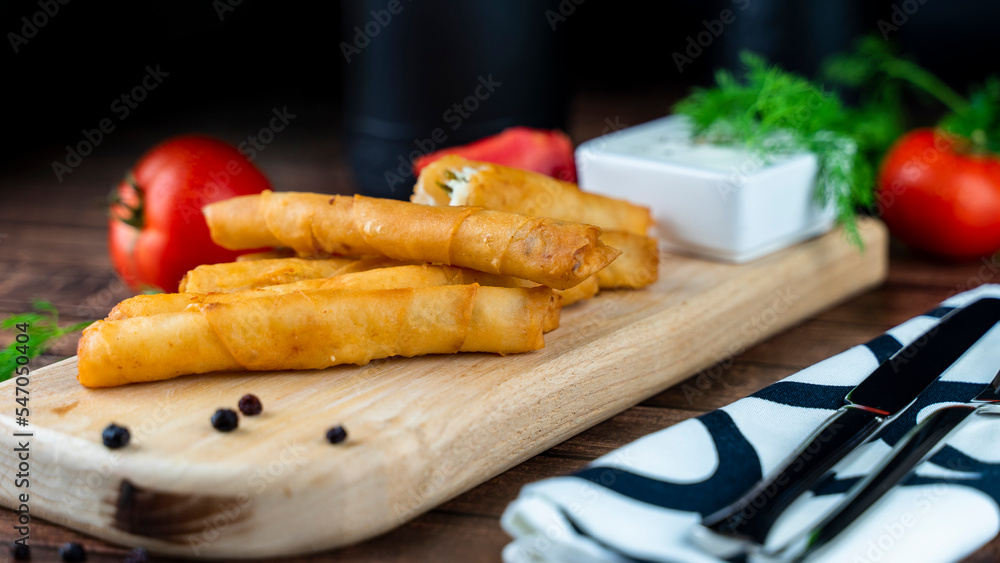 Sigara Boregi - Turkish Cigar Shaped Rolls, Turkish Borek, Round Borek ...