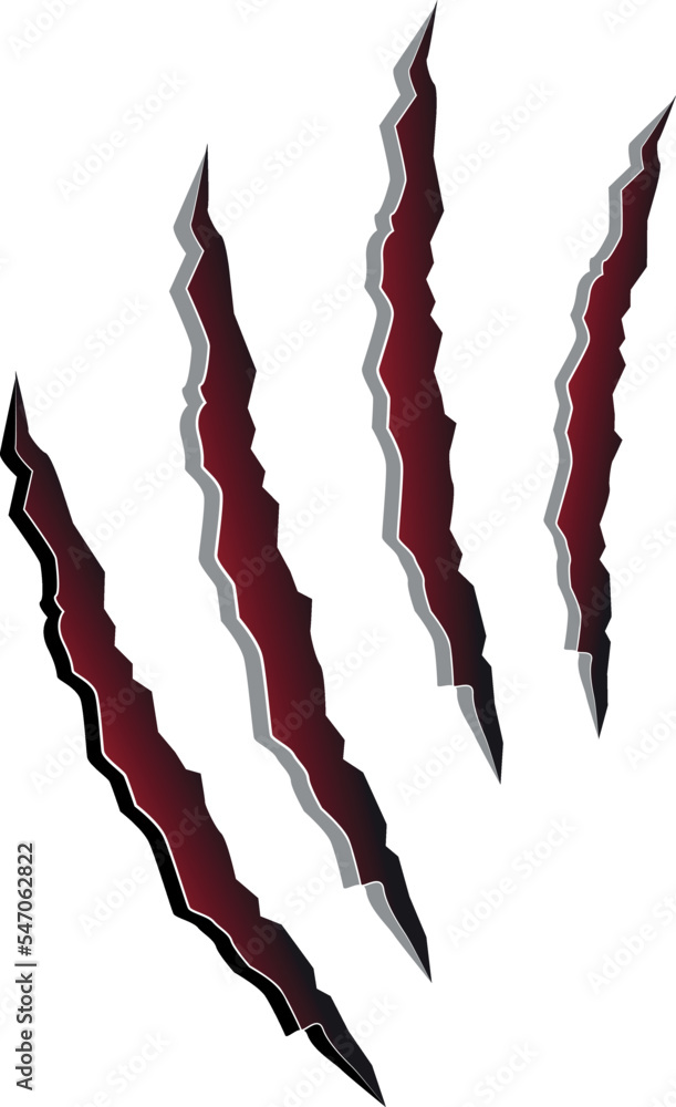 Vector Image Of Claw Rip, Isolated On Transparent Background. Stock ...