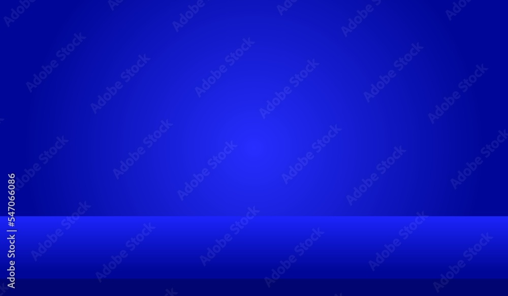 Minimalist blank blue 3d background with empty product display backdrop ...