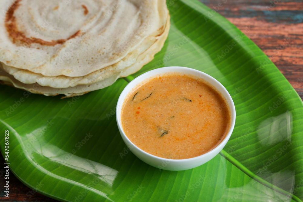 Fotka „Dosa , Dosai, ghee roast, tomato coconut chutney sambar popular ...