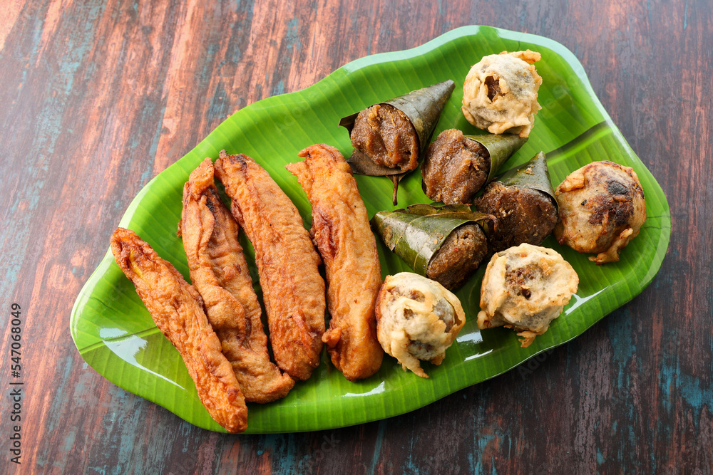 Sukhiyan or Sugiyan banana fry pazham pori Ila Ada Sweet rice dumplings ...