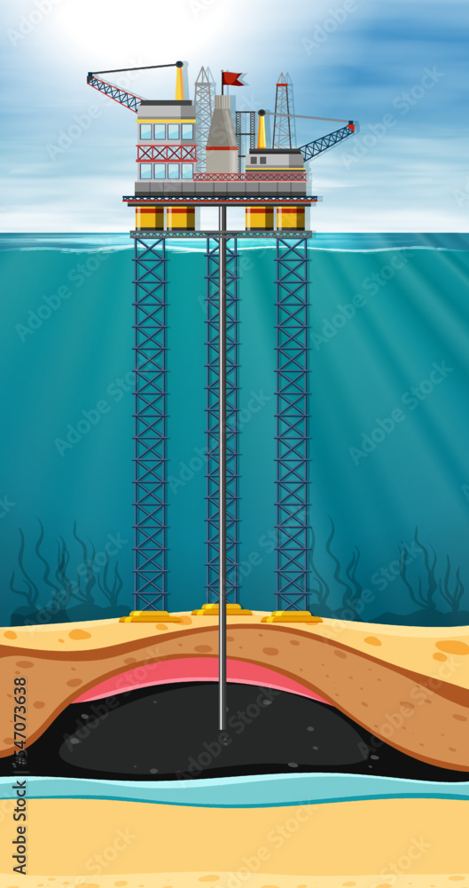 Poster Offshore platforms in the sea – Wall Art | UkPosters