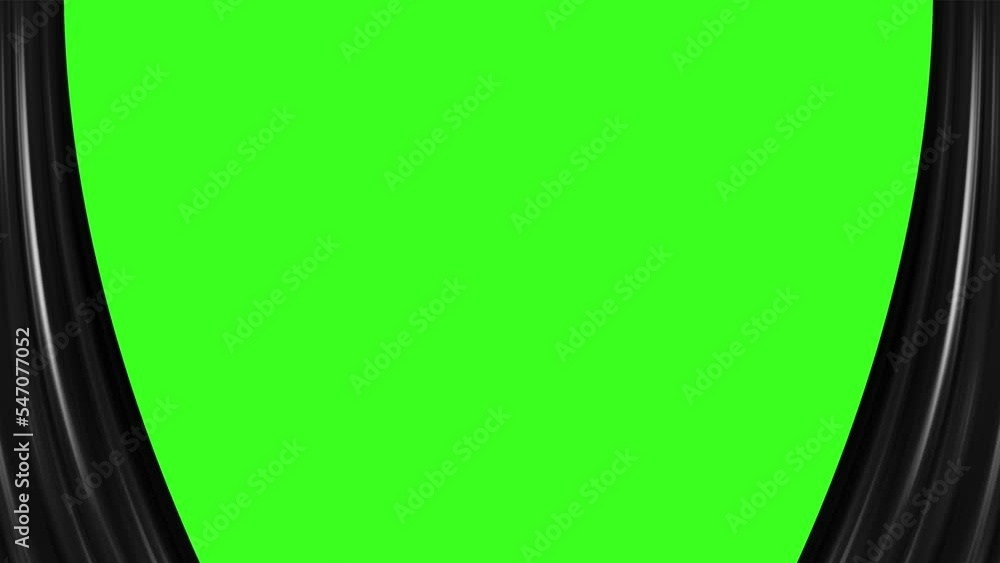Black Curtains Opening and Closing Transition on Green Screen - Black ...