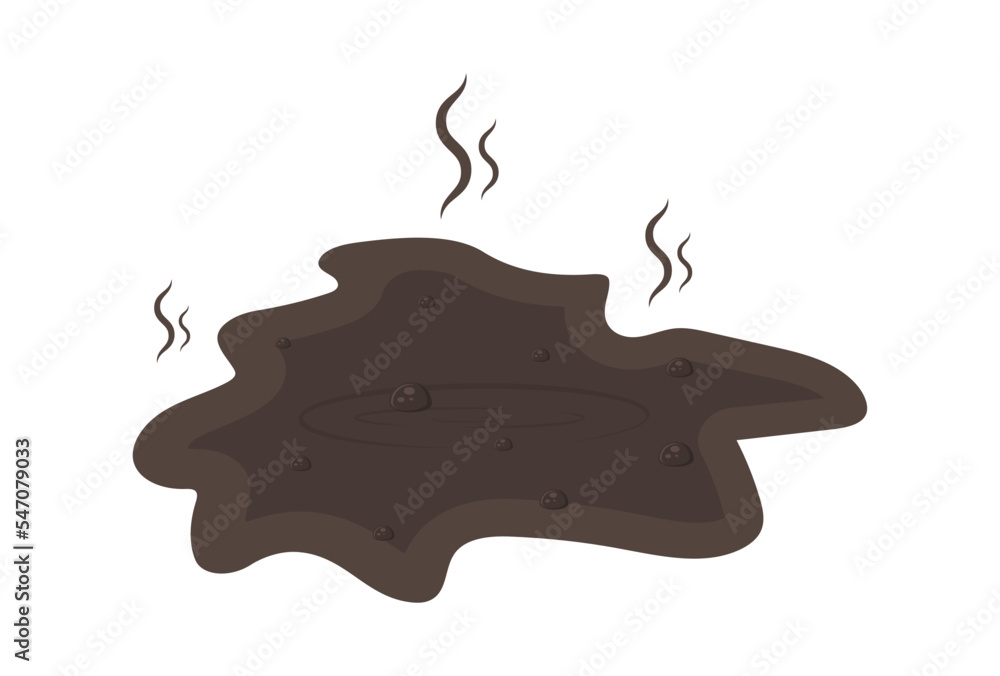 Puddle of smelly mud with bubbles Stock Vector | Adobe Stock