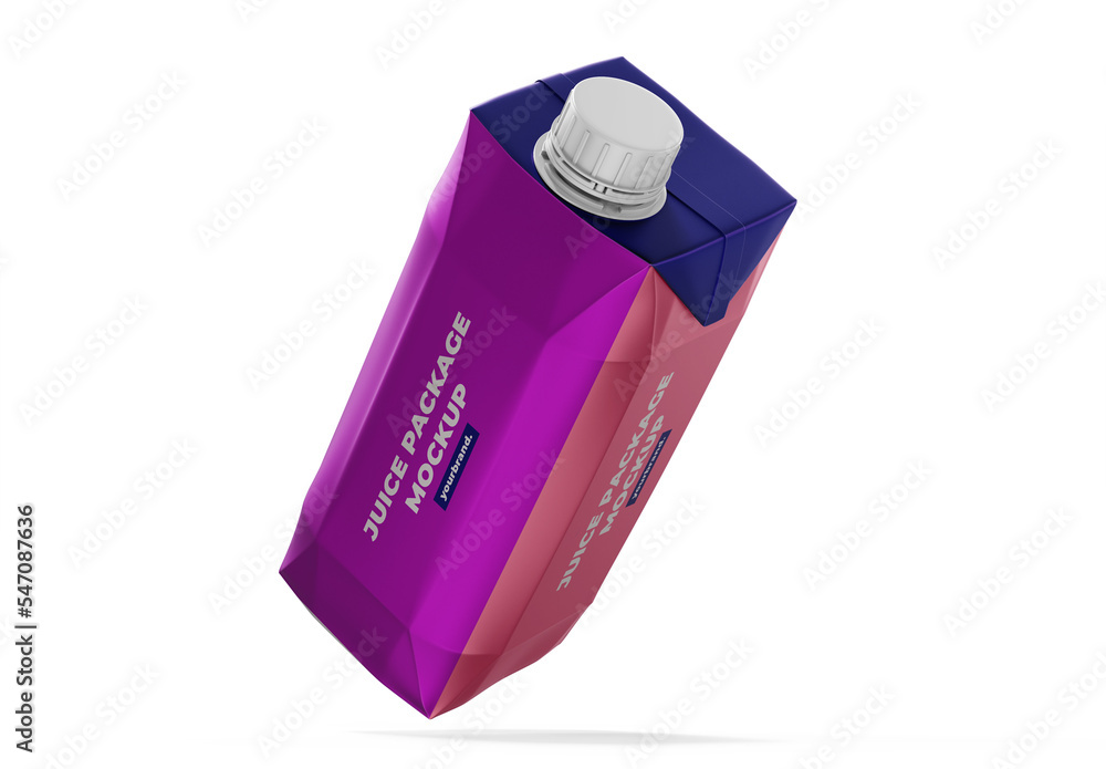 Floating Juice Box Mockup Stock Template | Adobe Stock