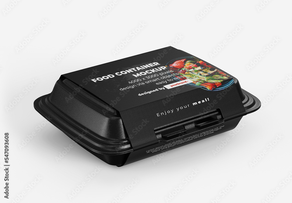 Black Takeaway Casserole Stock Template | Adobe Stock