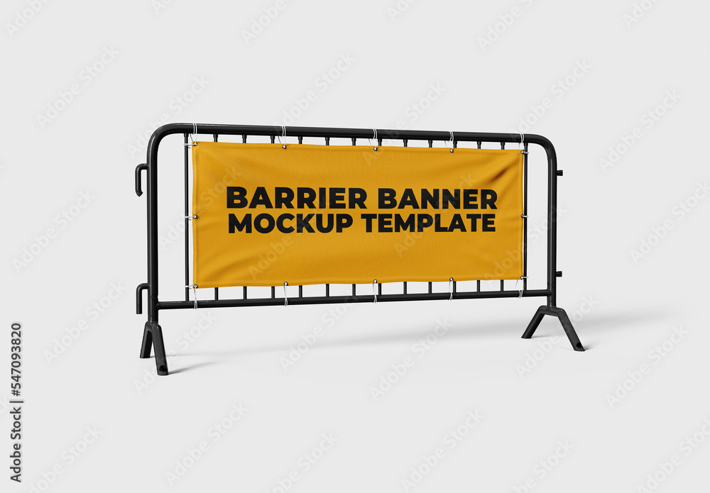 Barrier Banner Mockup Stock Template | Adobe Stock