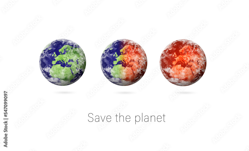 Climate change. Global warming concept. Earth. Save the planet ...