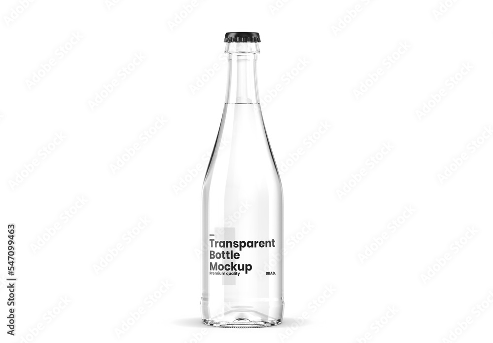 Transparent Water Bottle Glass Mockup Stock Template | Adobe Stock