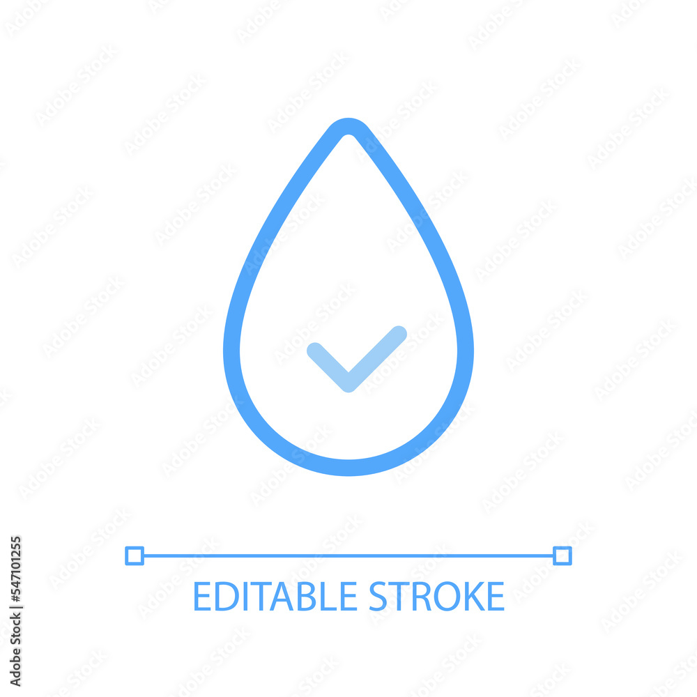 Hydration pixel perfect color linear ui icon. Water consumption. Stay ...